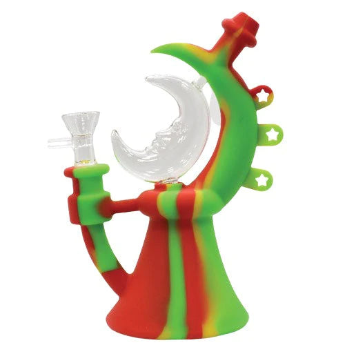 8" Moon Crescent Silicone Water Pipe – Cali King Wholesale