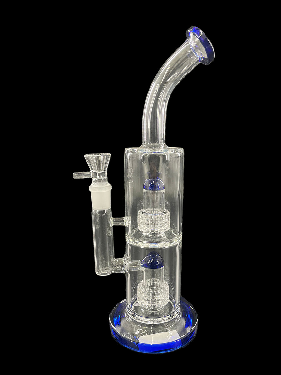 13" Curved Mouth Double Matrix Perc Water Pipe – Cali King Wholesale
