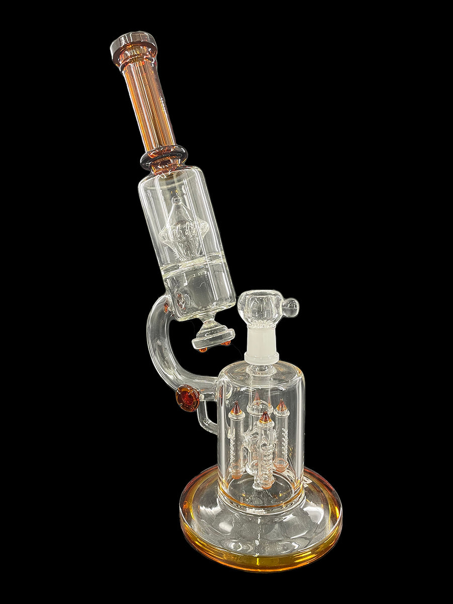 14" Microscope Style Quad Rocket Perc Water Pipe – Cali King Wholesale