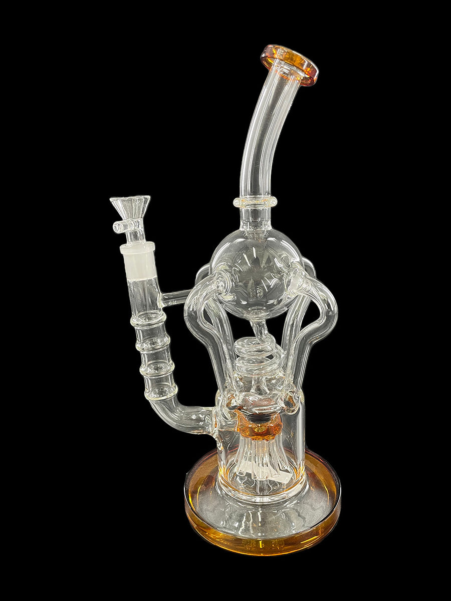 12" Curved Mouth Coil Tree Perc Water Pipe – Cali King Wholesale