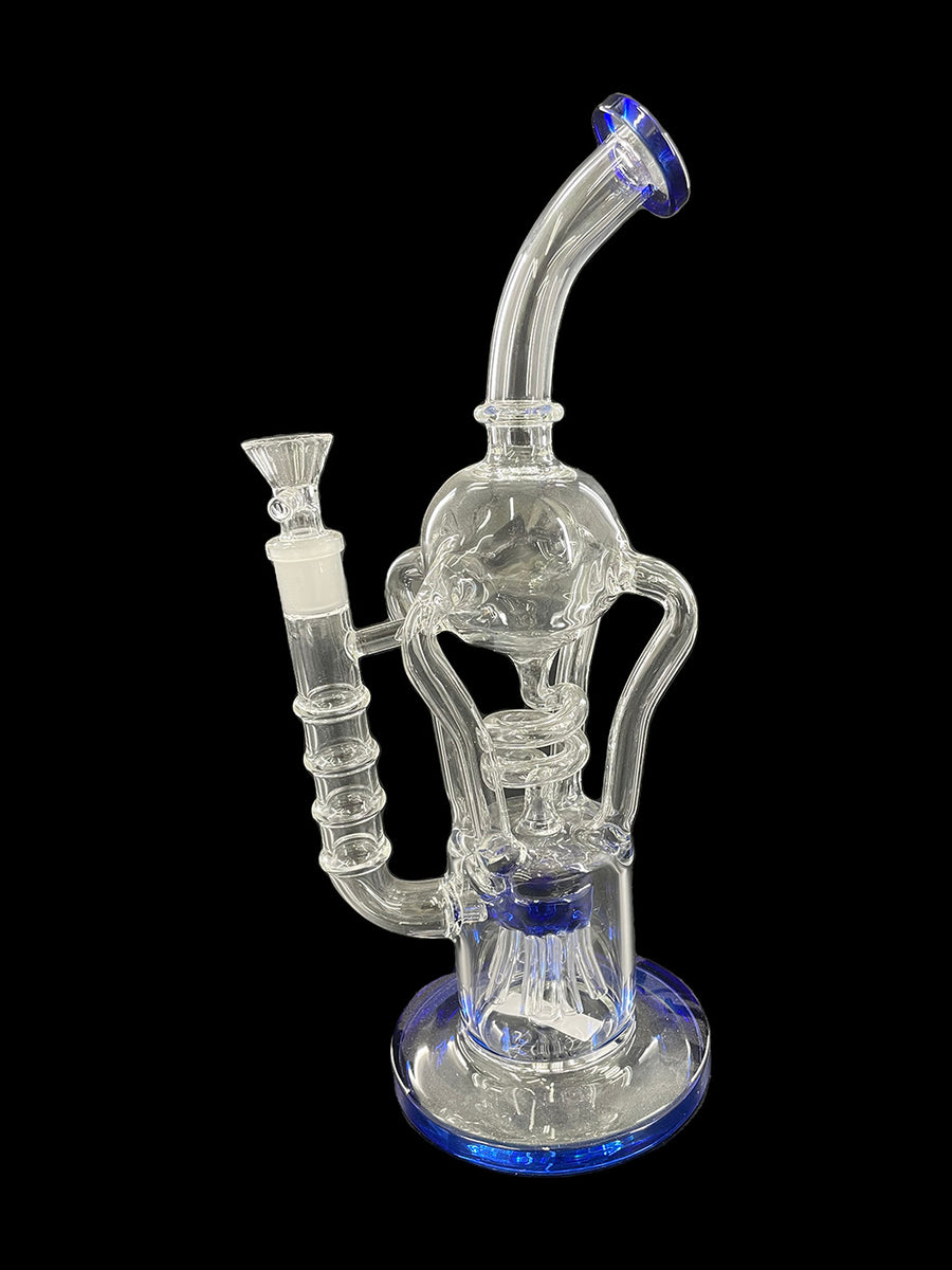 12" Curved Mouth Coil Tree Perc Water Pipe – Cali King Wholesale