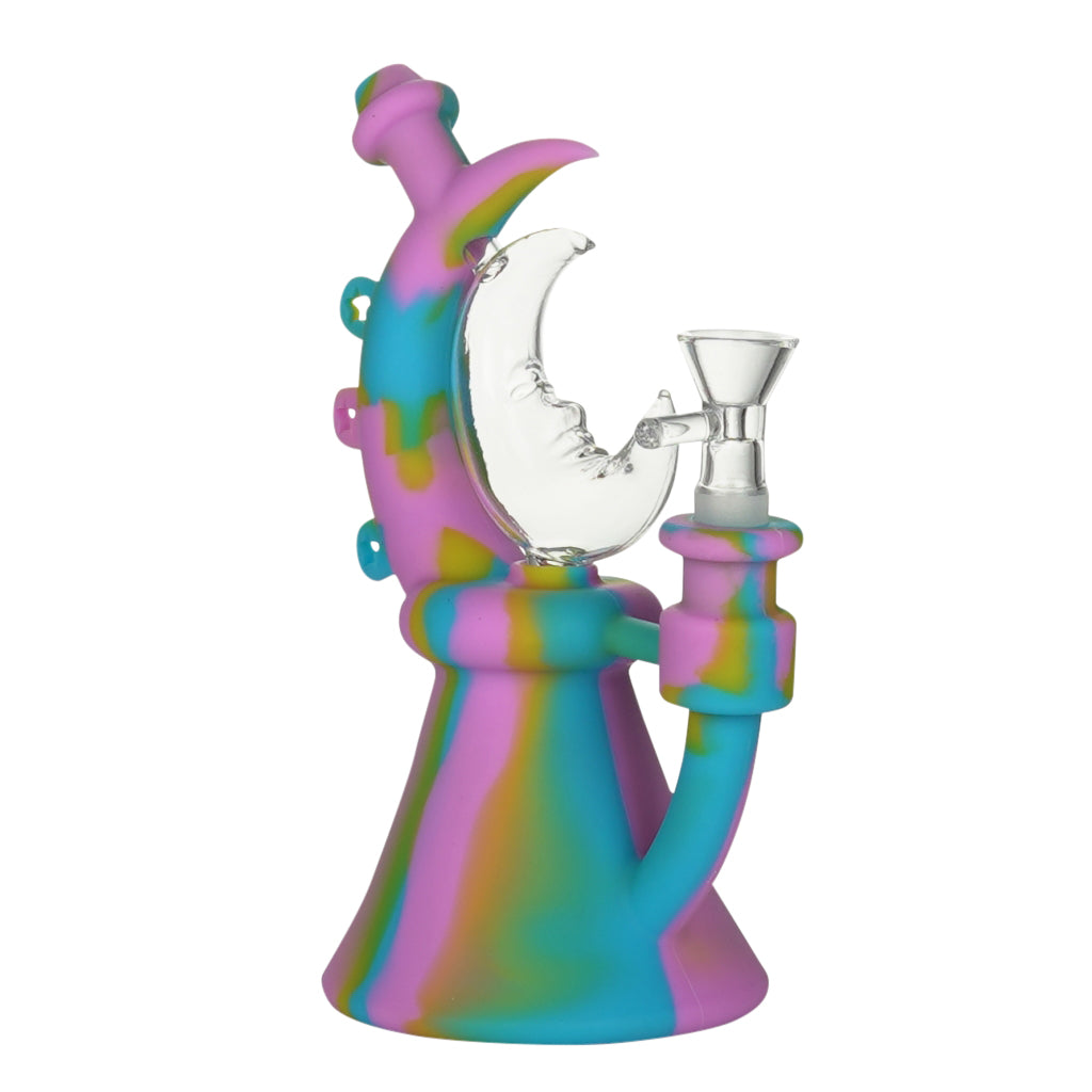 8" Moon Crescent Silicone Water Pipe – Cali King Wholesale