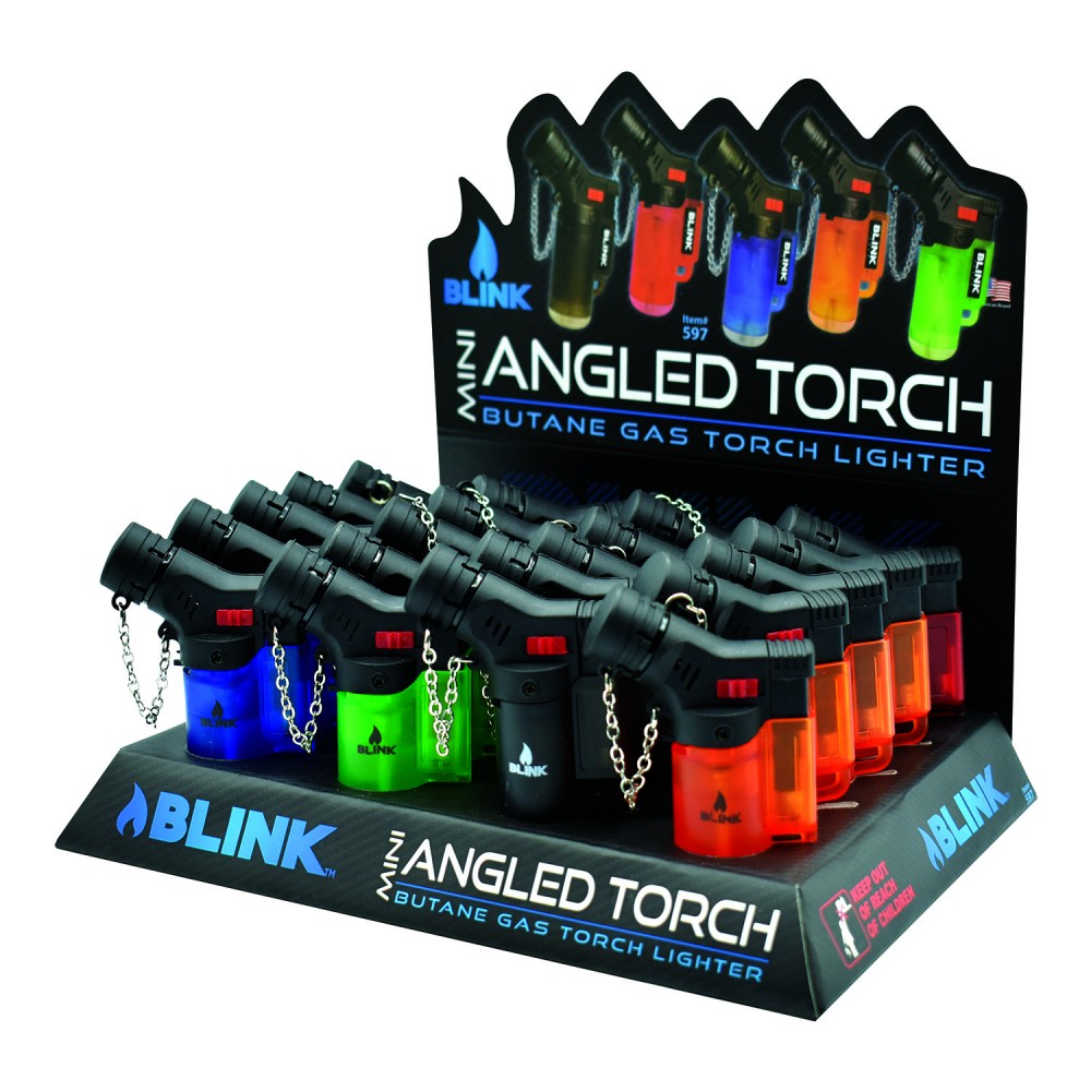 Blink Mini Angled Frosted Torch Lighters – Cali King Wholesale